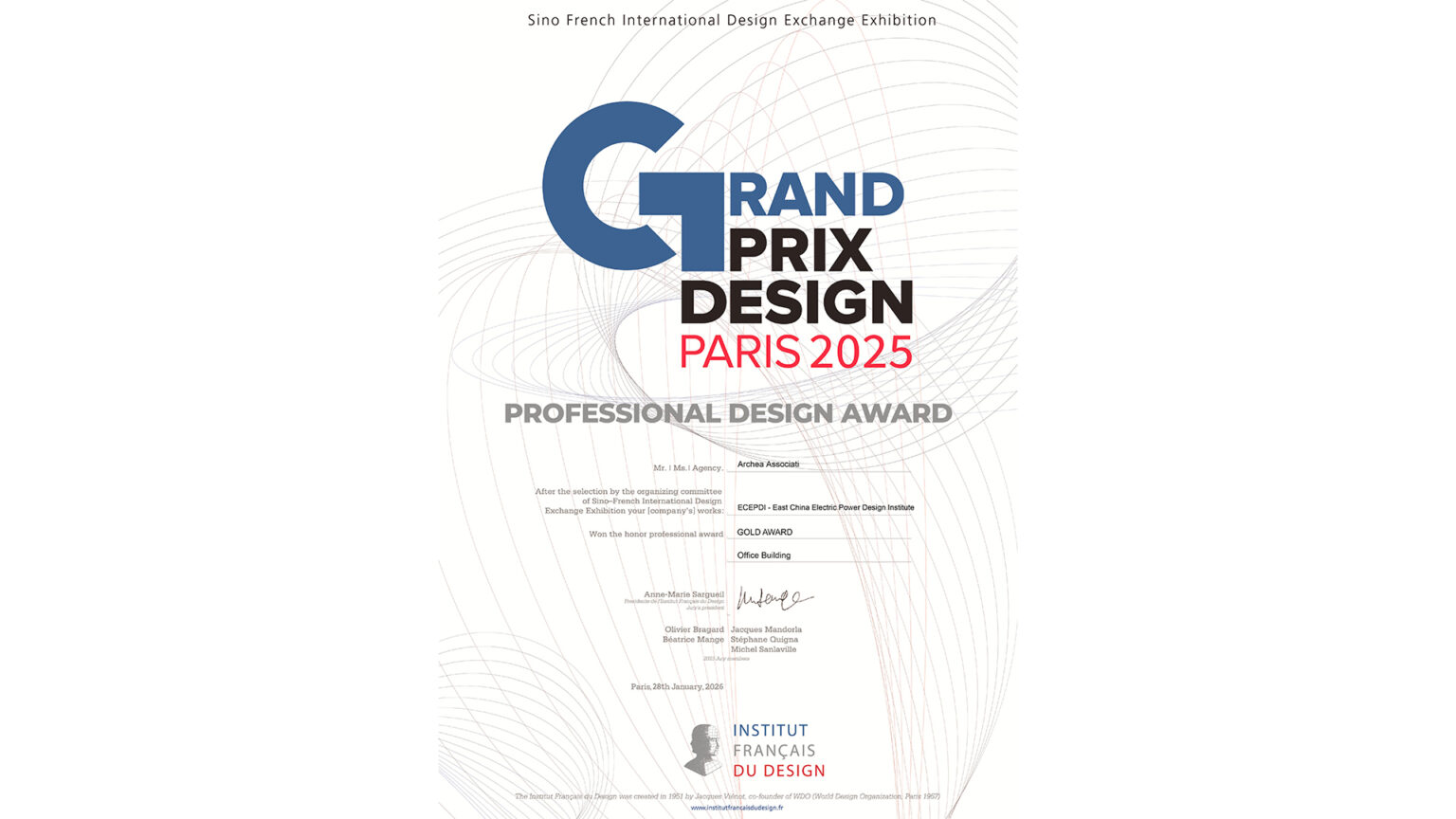 ARCHEA ASSOCIATI | ECEPDI WINS THE GOLD AWARD AT THE GRAND PRIX DESIGN ...